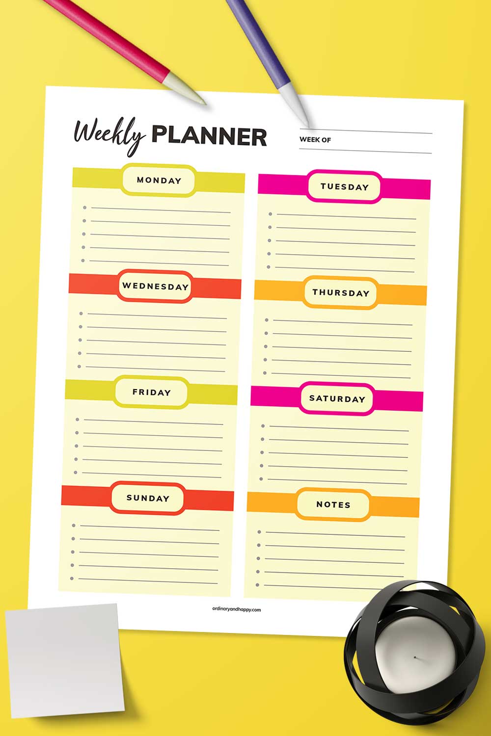 4 Weekly Planner Printables to Organize your Monday to Sunday (Free and ...