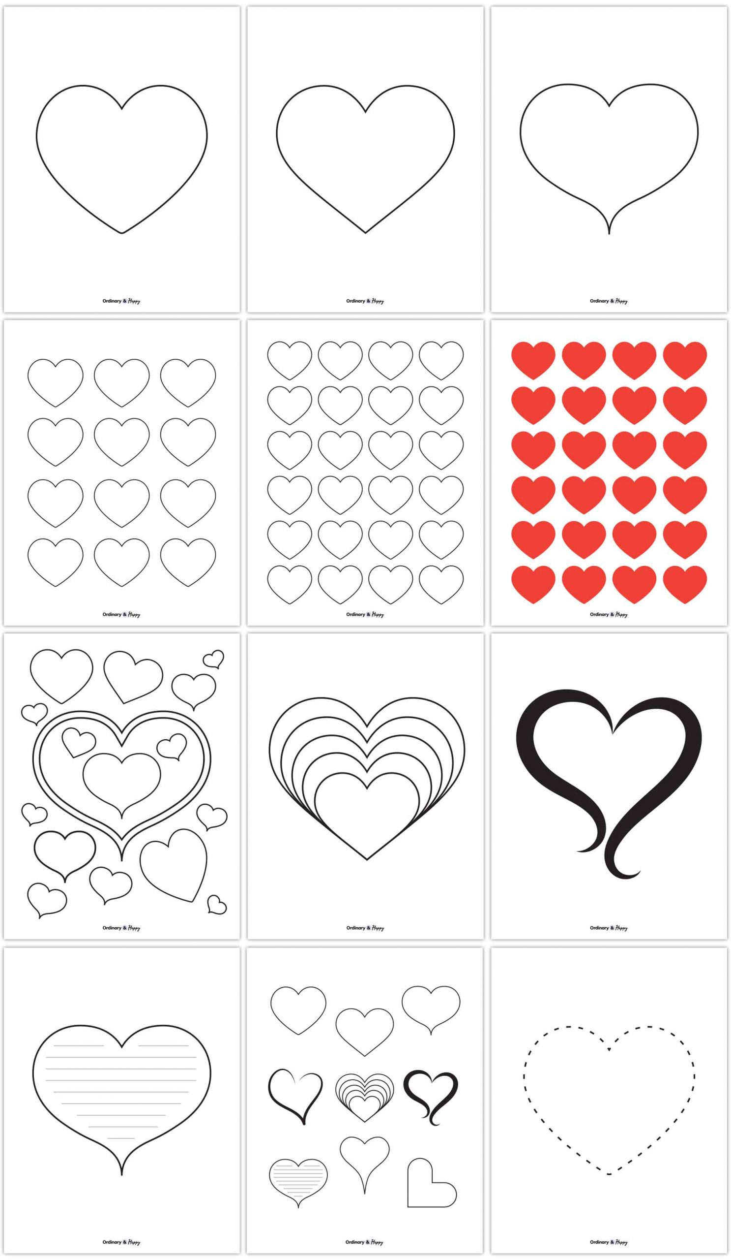 Heart Template Printables You Can Use to Spread the Love! - Ordinary ...