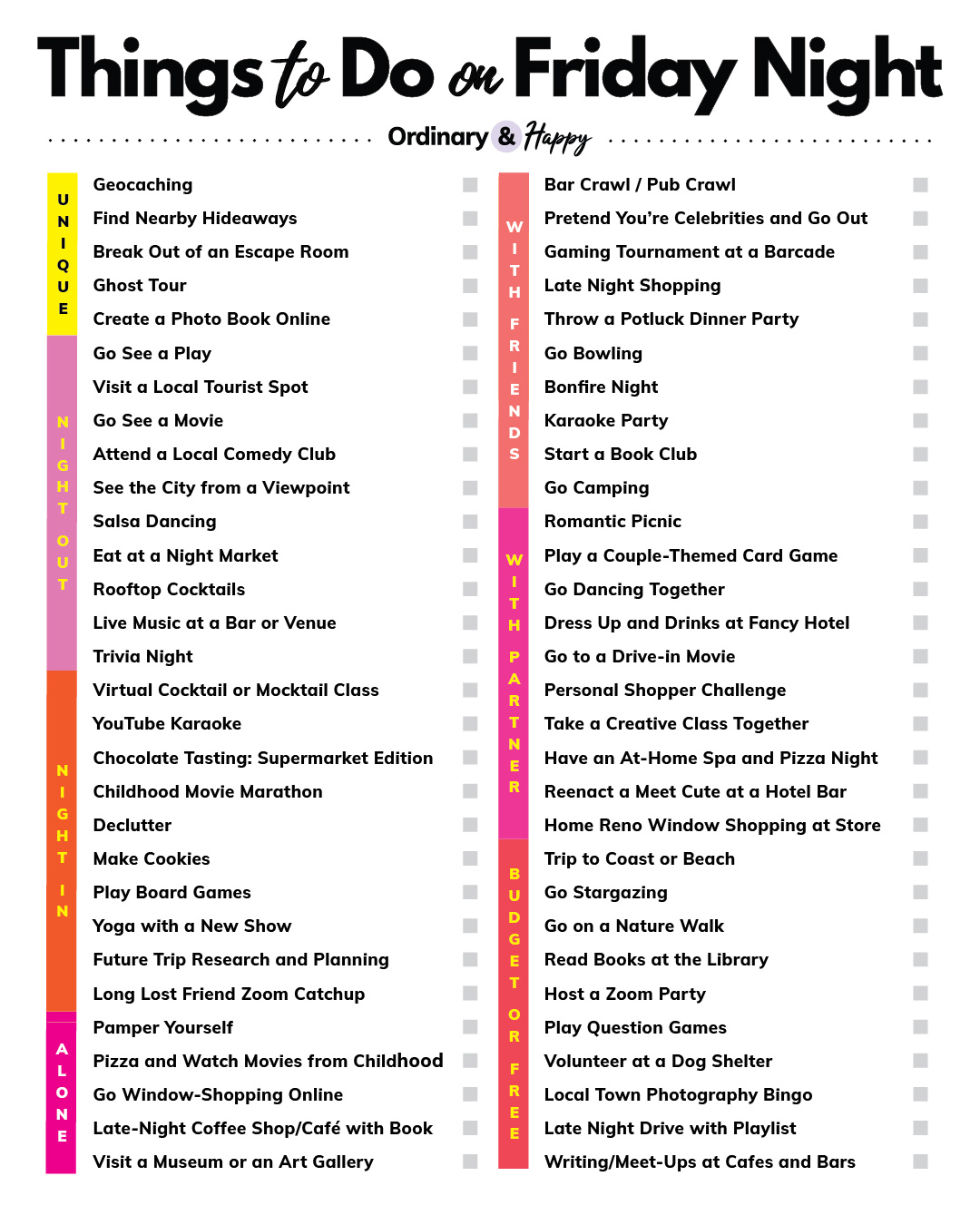 Friday Night Will Never Be Boring Again with these Super Fun Ideas ...