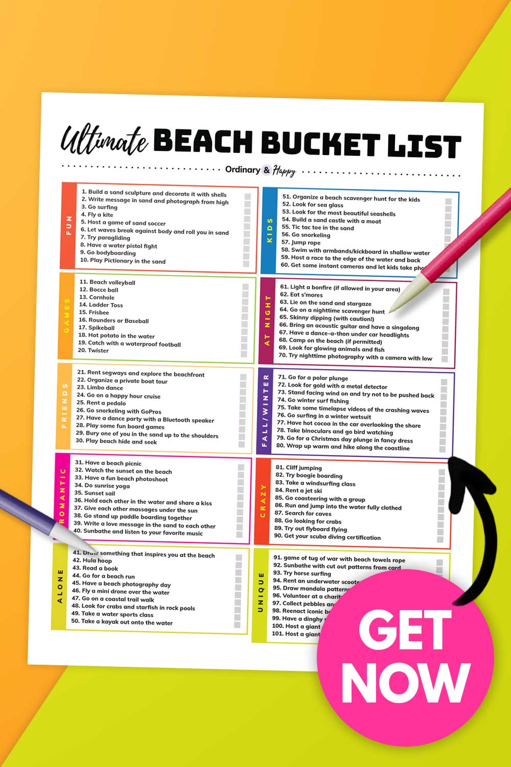 100+ Things to Do at the Beach (Bucket List) - Ordinary and Happy
