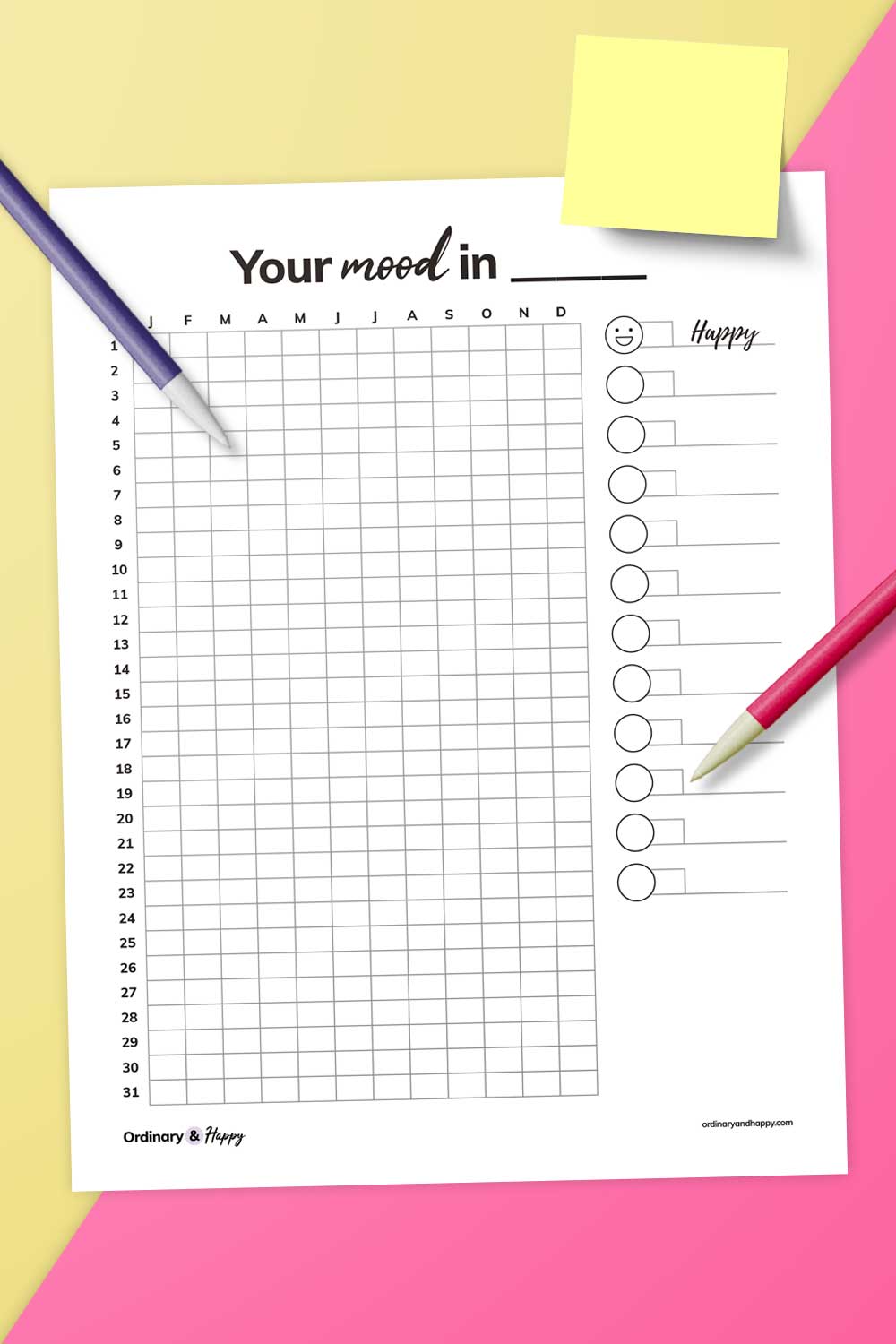 These Beautiful Mood Tracker Template Printables Can Help Track How You ...