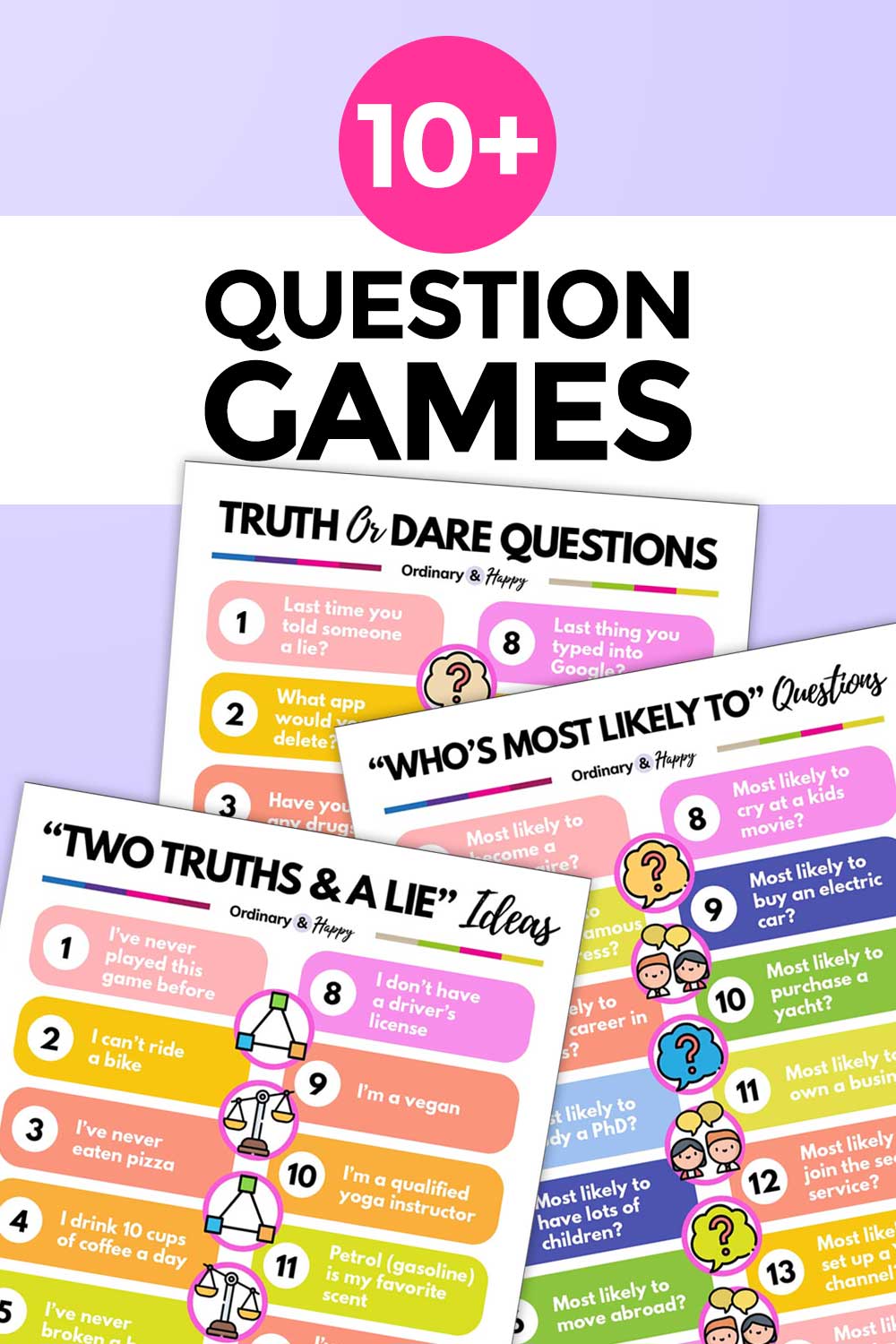 10+ Question Games For Easy Inexpensive Fun with Friends and Family ...