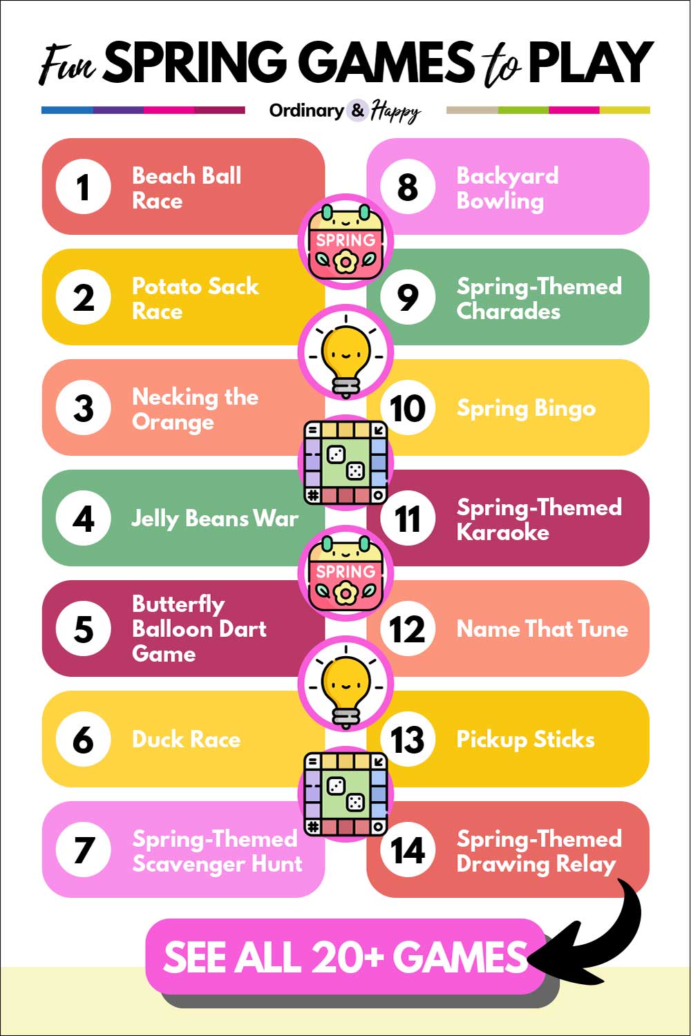 21 Fun Spring Games for Adults and Kids - Ordinary and Happy