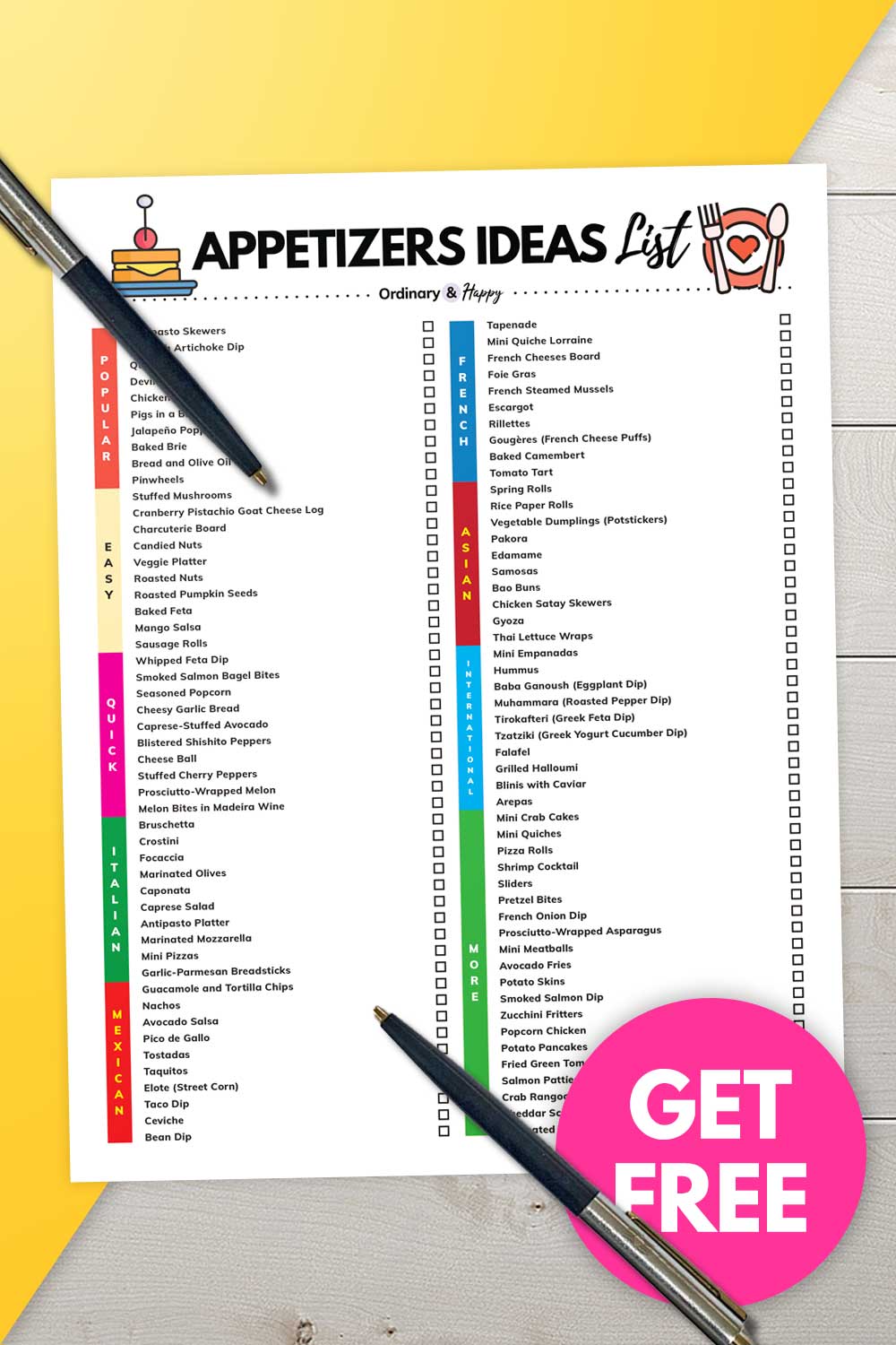 Appetizers Ideas (List and Printable with 100+ Dishes to Keep Everyone ...