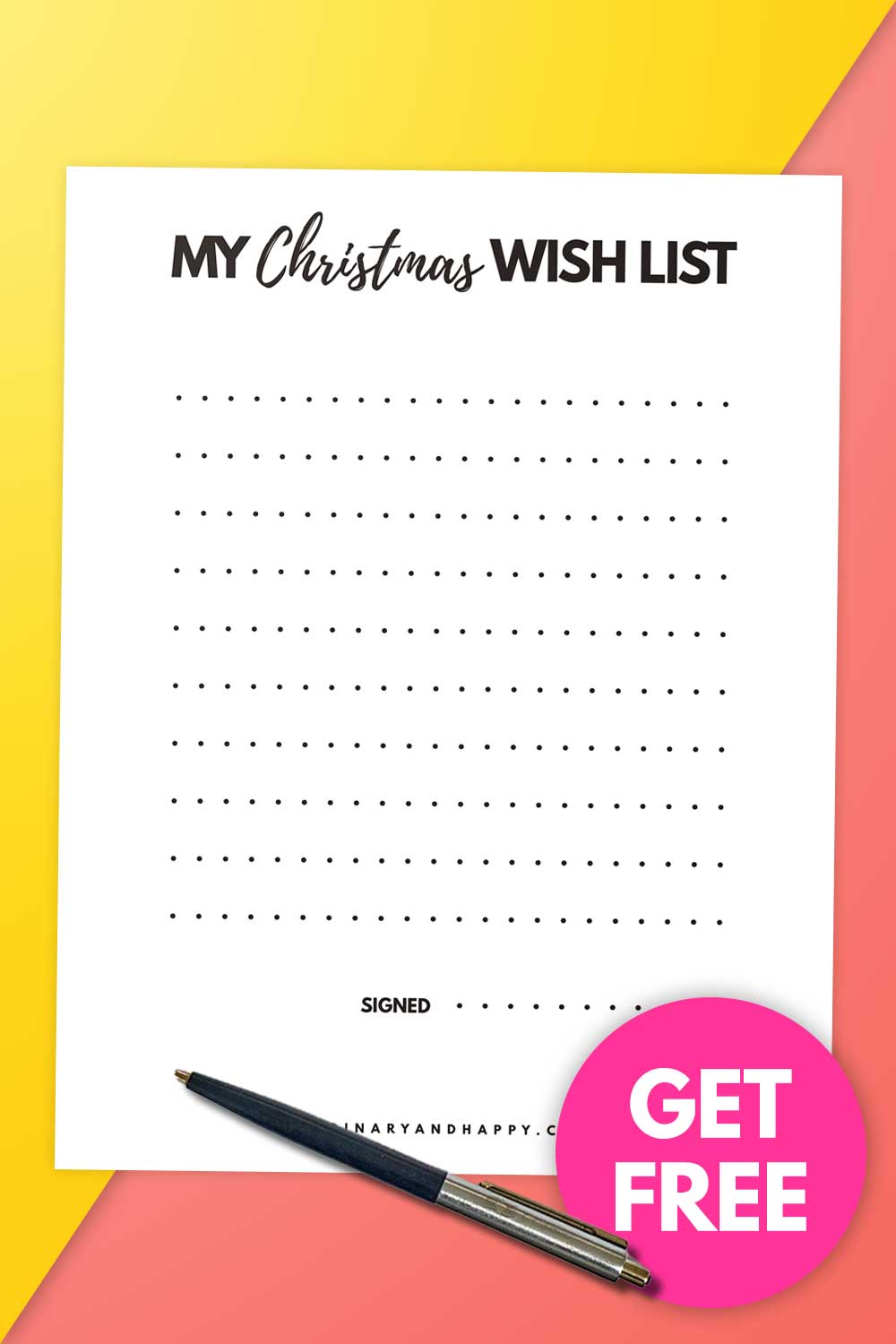 Christmas Wish List (Free and Premium Printables for the Holidays ...