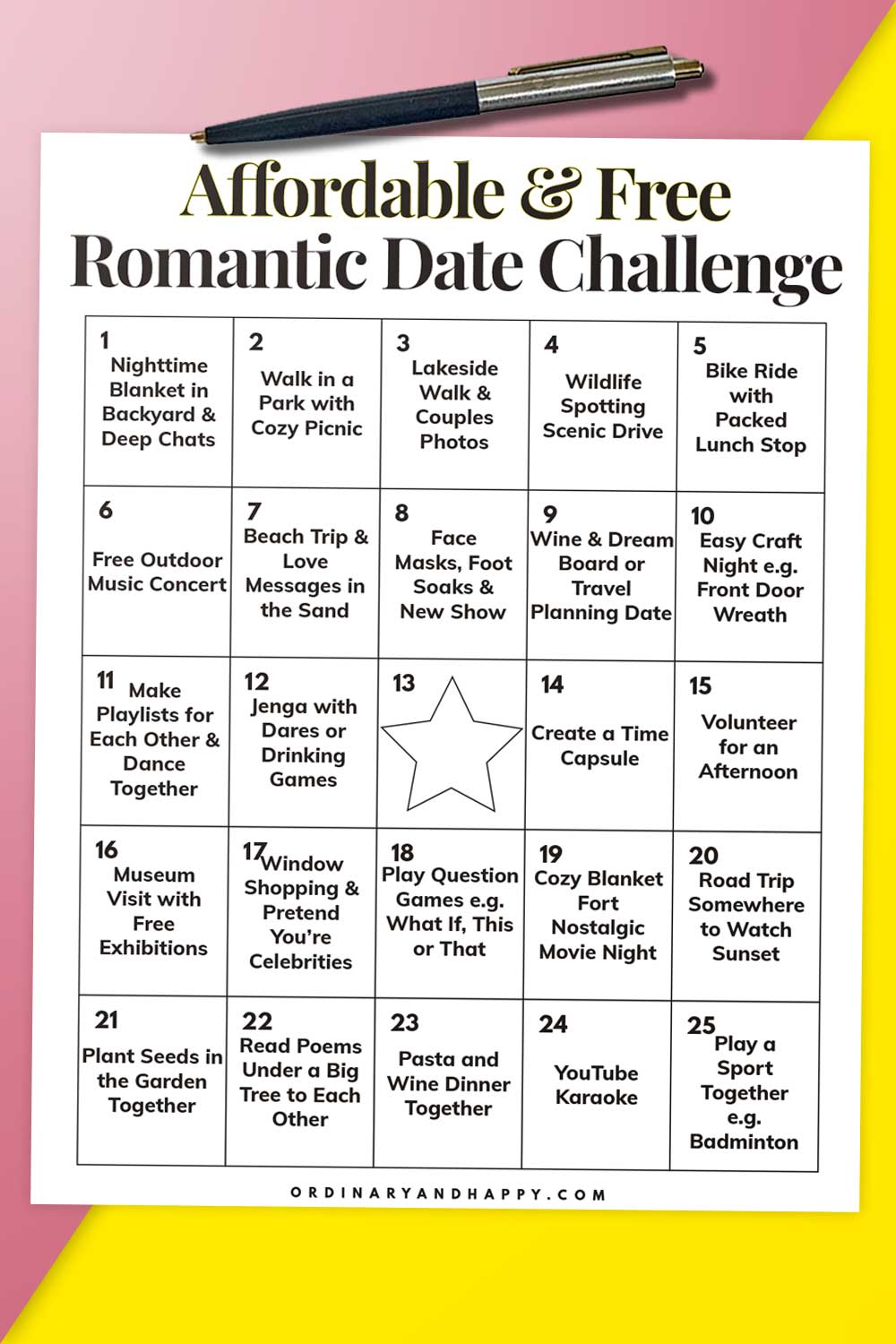 Don't Want Date Night to Cost Much? Try This Affordable Date Challenge ...