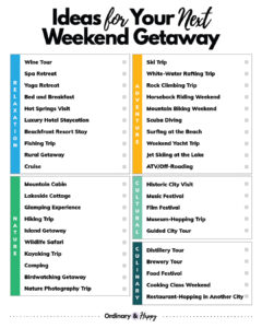 Weekend Getaway Ideas - 40 Ideas for a Super Fun Weekend Trip ...