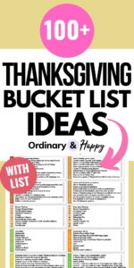 Thanksgiving Bucket List: 100+ Ideas for a Magical Celebration with ...