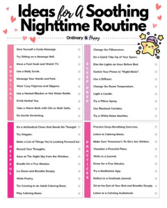 Ideas for a Soothing Nighttime Routine - Ordinary and Happy