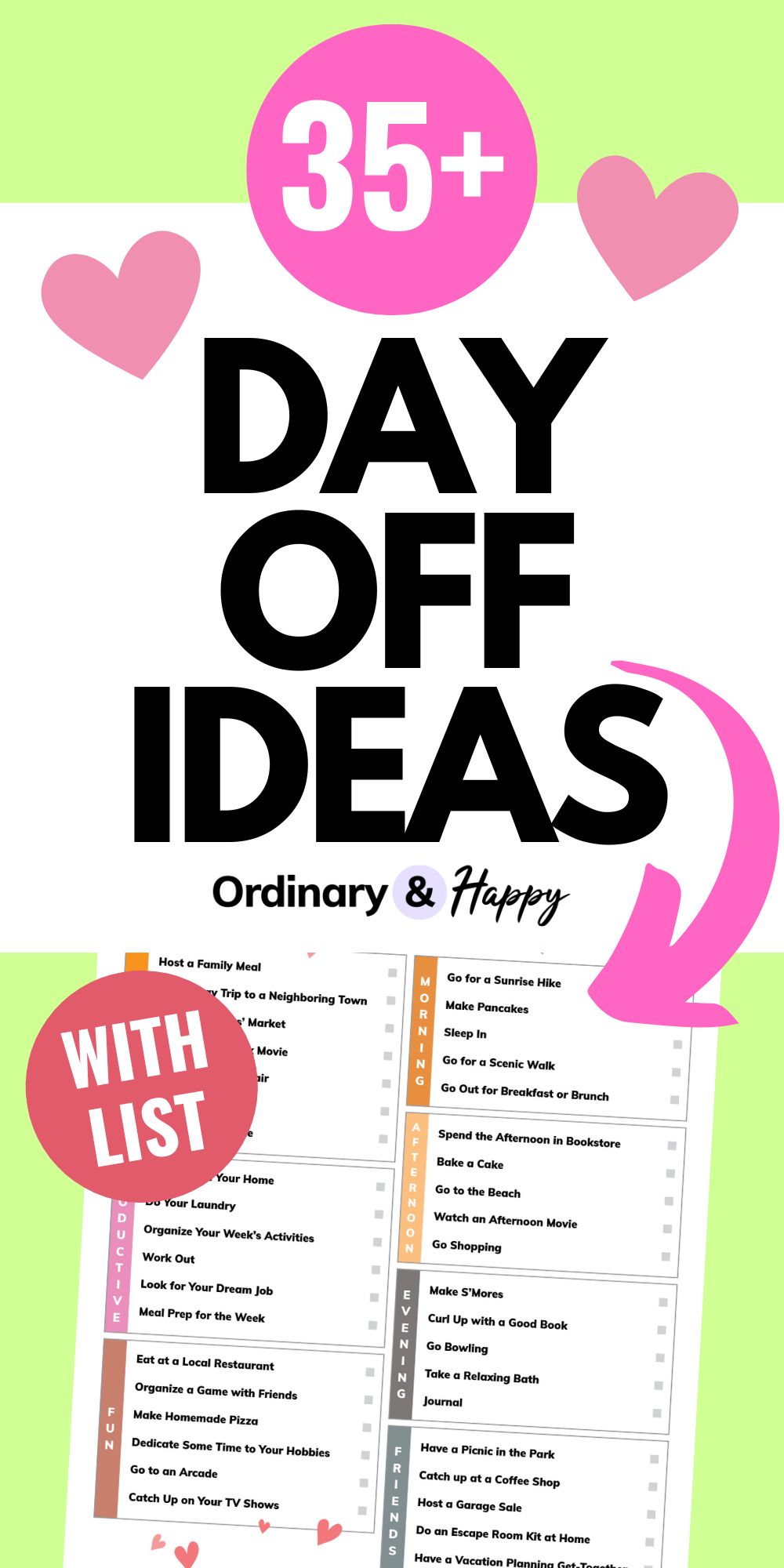 Day Off Activities - 40 Great Ways to Make the Most of the Day ...