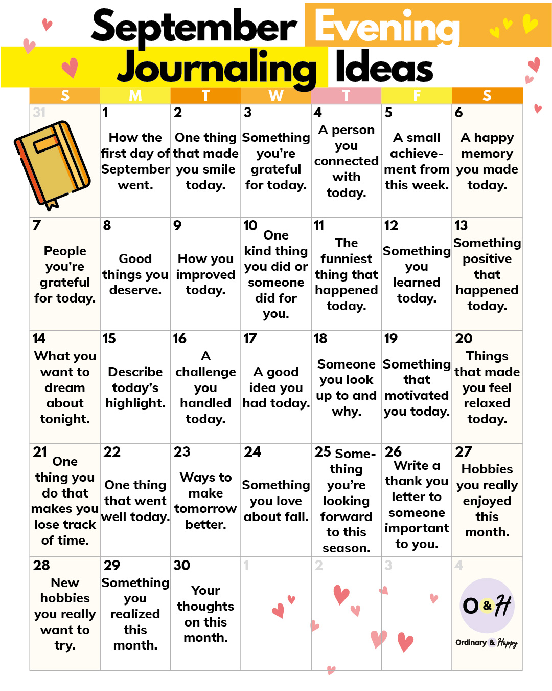 Find the Type of Journaling That's Right for You With Our September ...