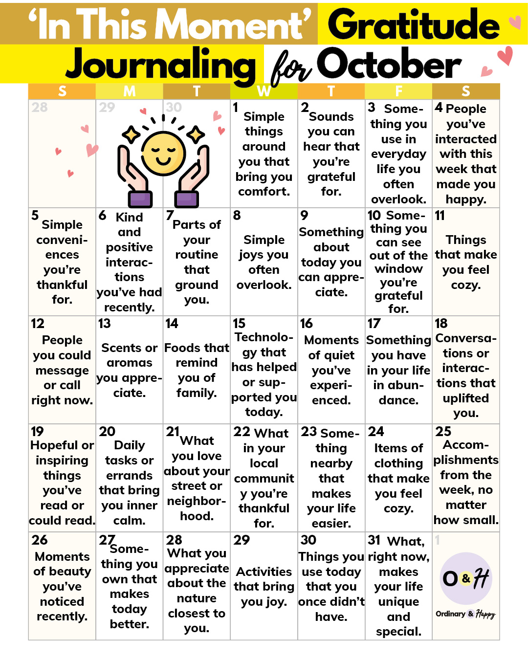 Journal Until Your Heart's Content With Our October Journaling Prompts ...