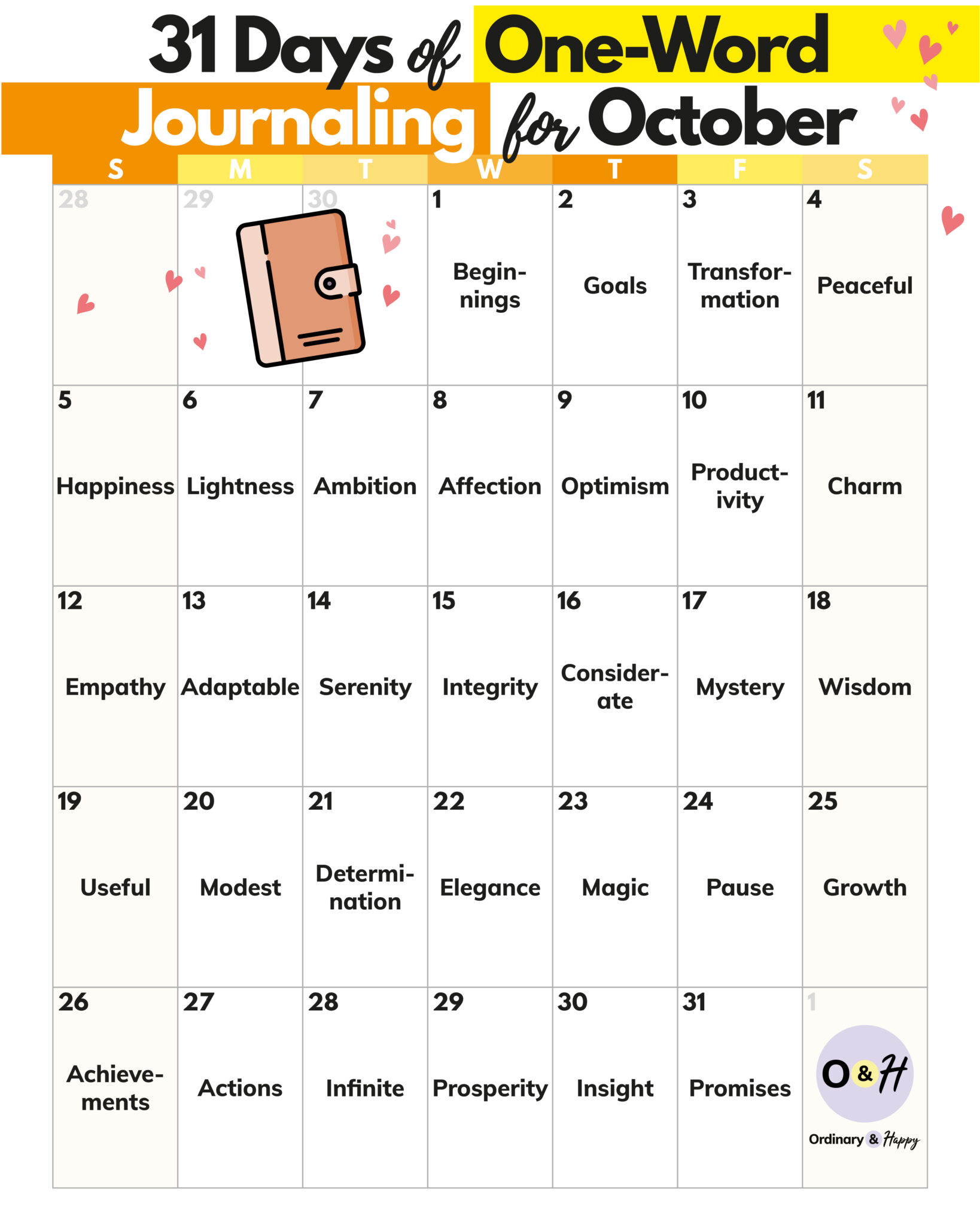 Journal Until Your Heart's Content With Our October Journaling Prompts ...