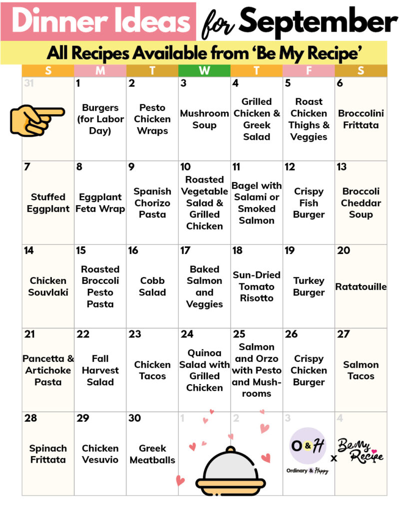 September Food Ideas: What to Make for Breakfast, Lunch, Dinner, and ...