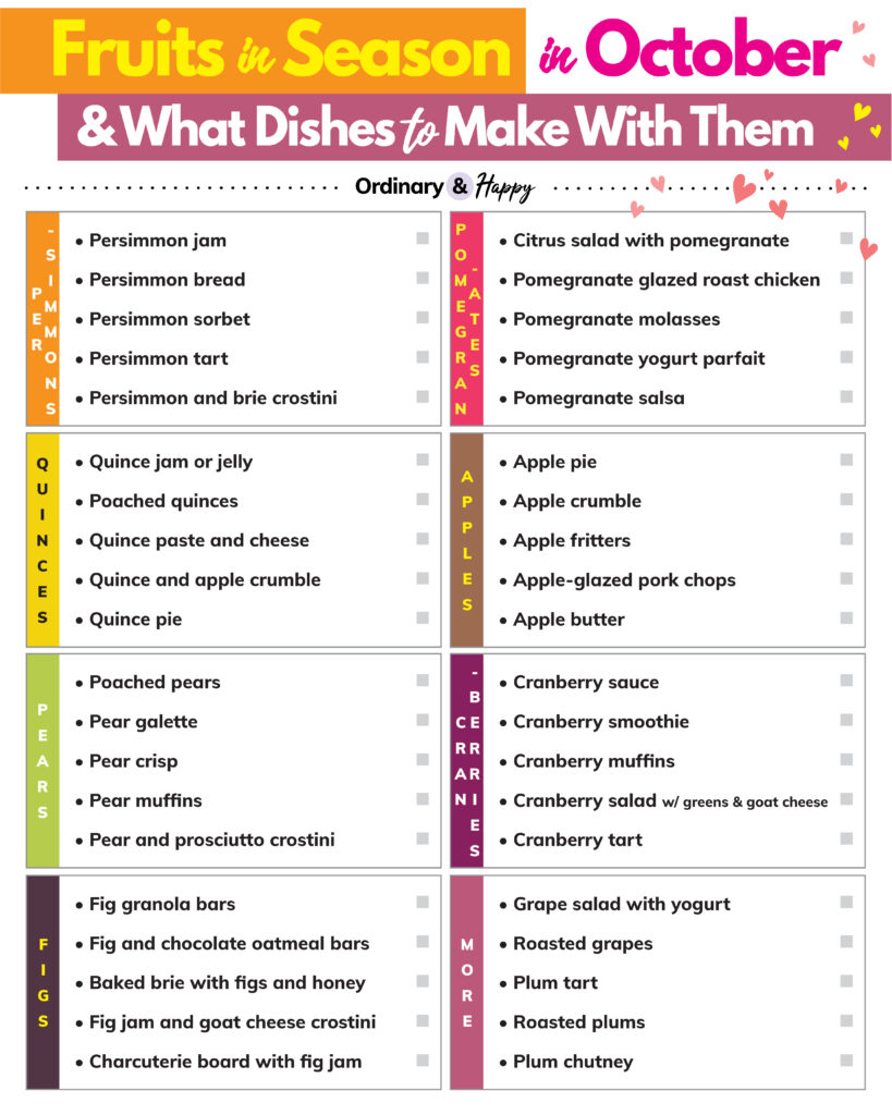 Food Ideas for October: What to Make for Dinner, Lunch, Breakfast, and ...