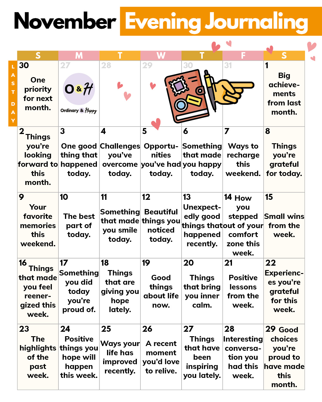 Journaling Ideas for November to Reflect, Show Gratitude, and So Much ...