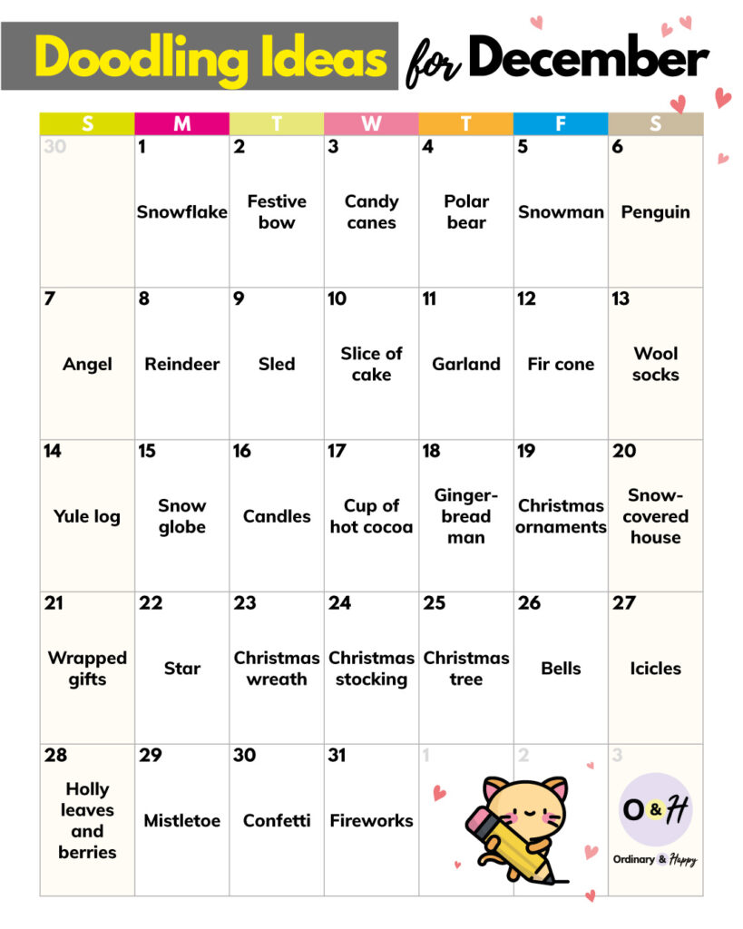 Get Creative With Our December Doodle Challenge - Ordinary and Happy