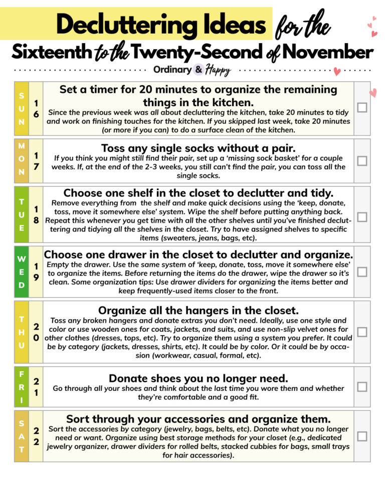 Home Organization, Decluttering, and Cleaning Ideas for November ...
