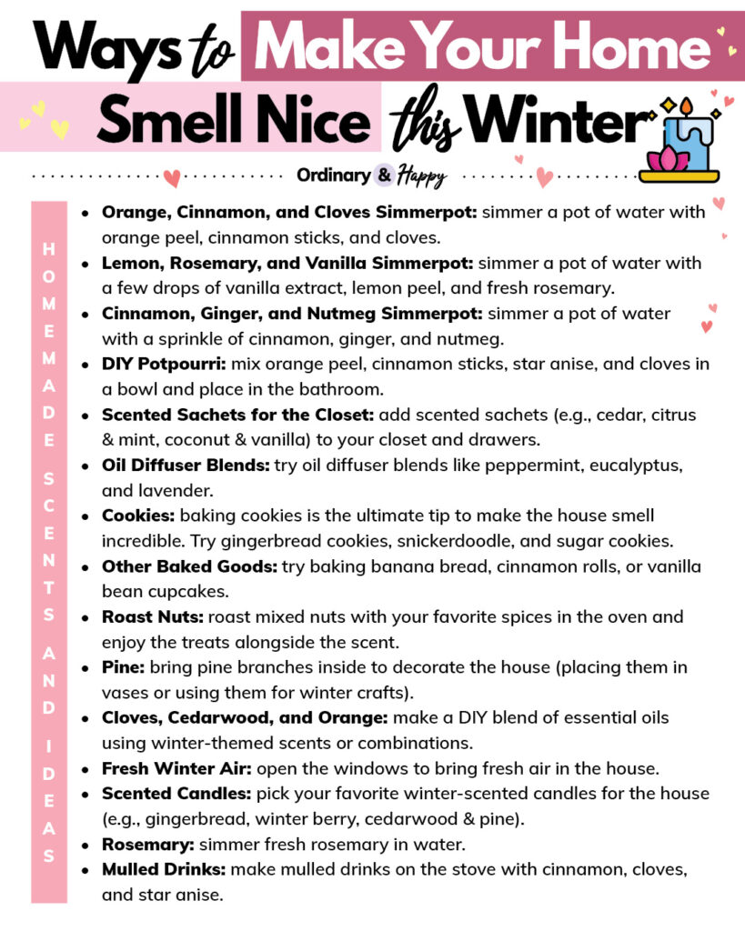 How to Make Your Home Smell Nice This Winter - Ordinary and Happy