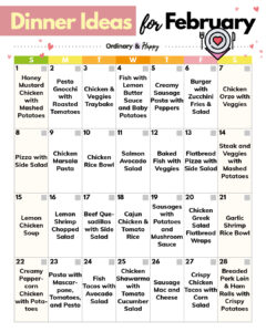 February Food Ideas (Dishes for All Times of the Day) - Ordinary and Happy