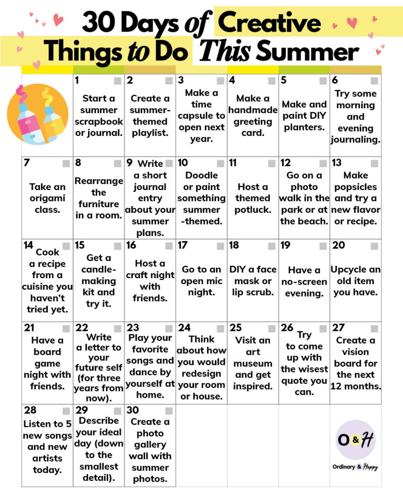 Creative Ideas for June - Ordinary and Happy
