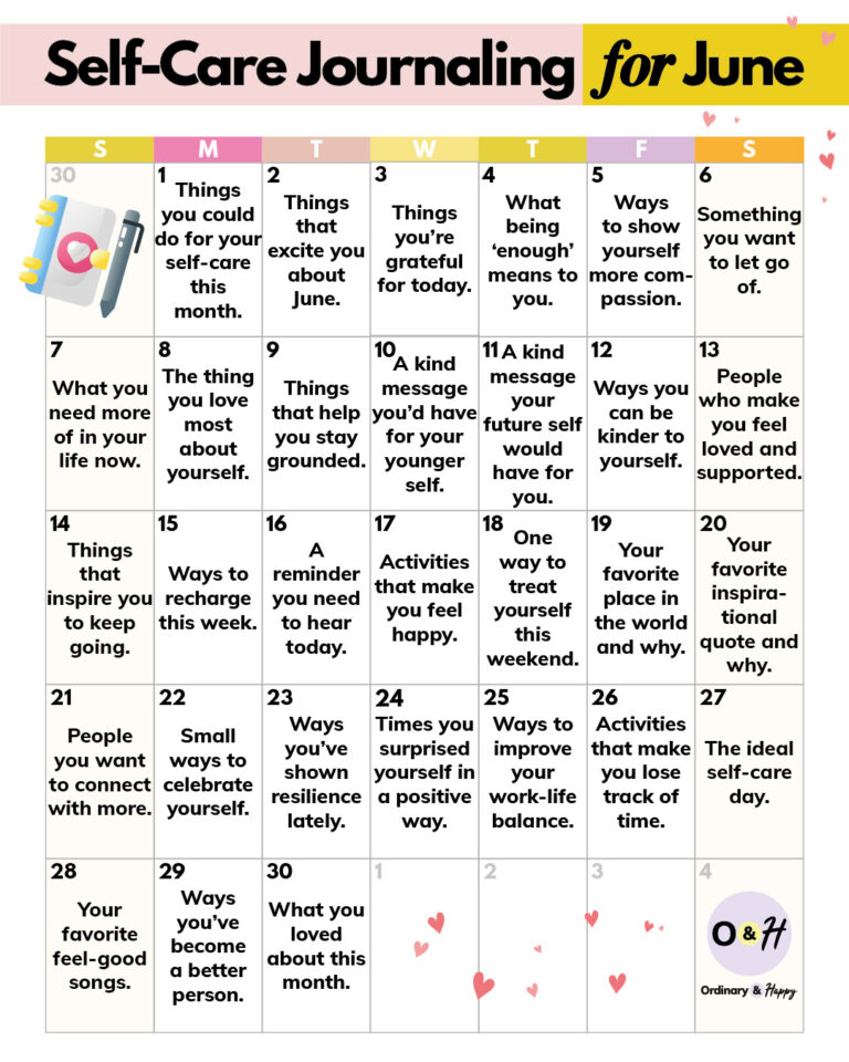Prioritize Yourself This Summer With Our Self-Care Journaling Ideas for ...