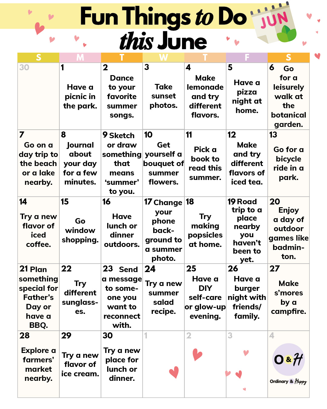 Plan an Unforgettable June With These Activities & Ideas (30-Day ...