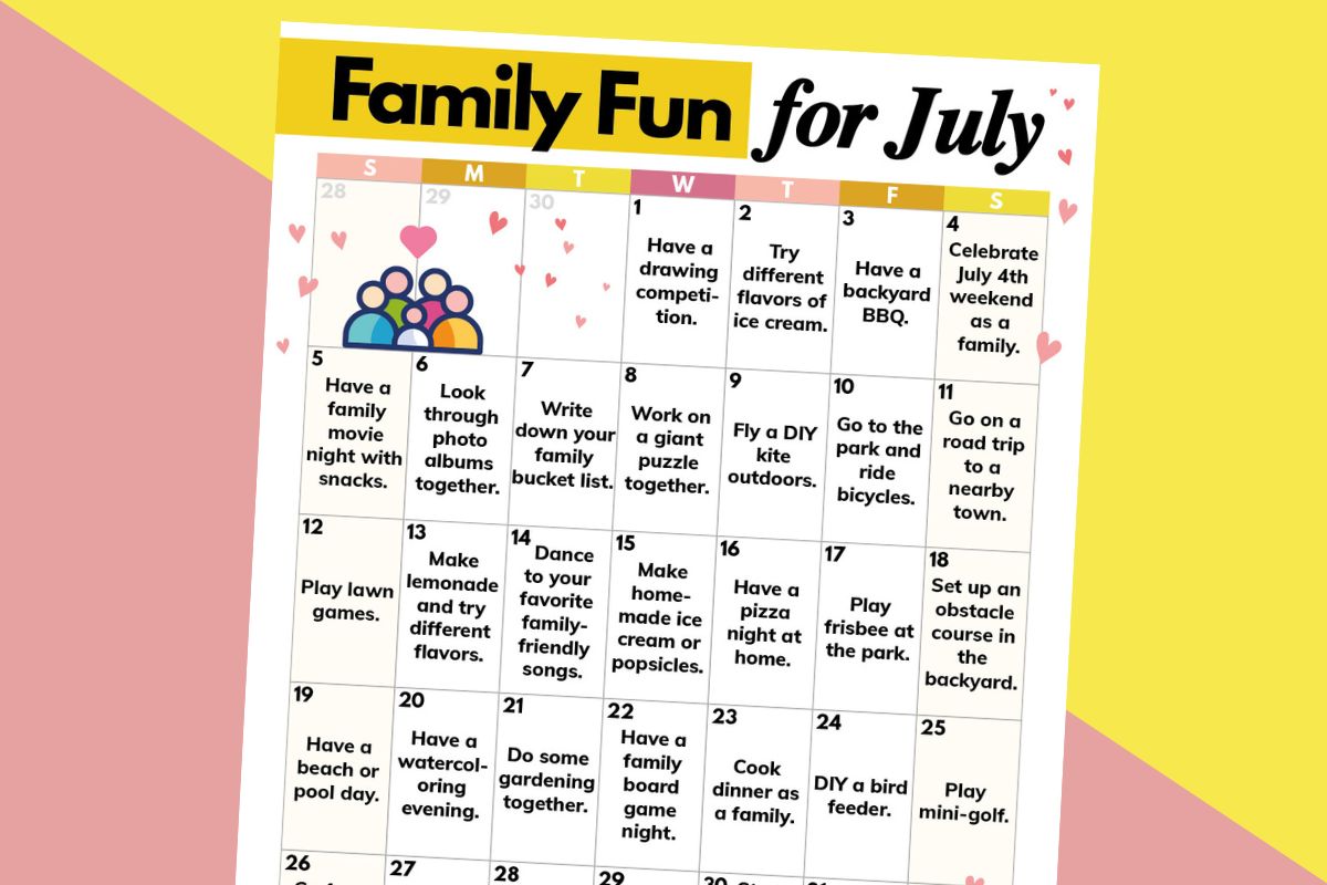 Family Activity Ideas for July - Ordinary and Happy